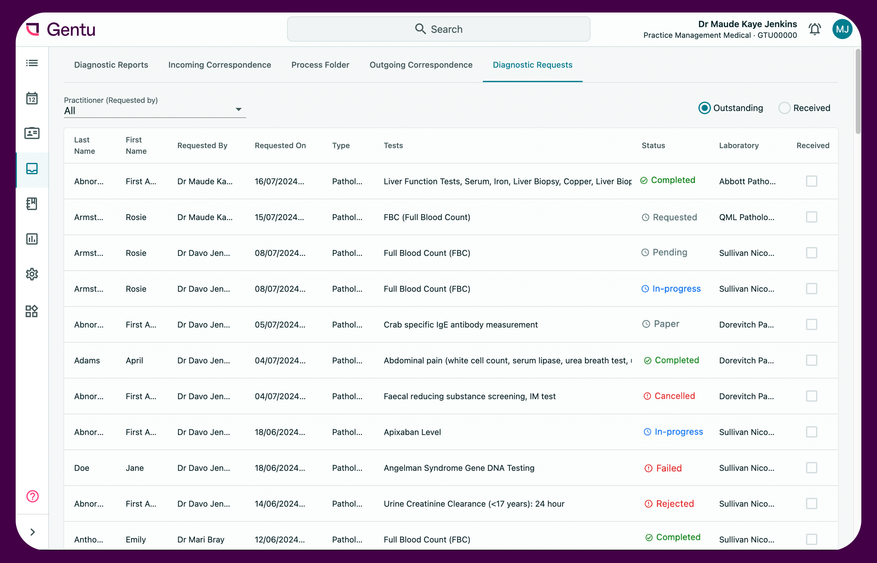 Tracking, cancelling and reprinting requests and eRequests | Gentu Support