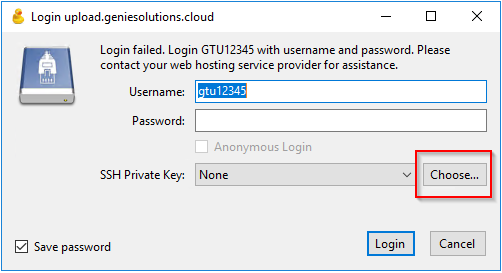 Using Cyberduck to upload data to Genie Solutions | Gentu Implementations