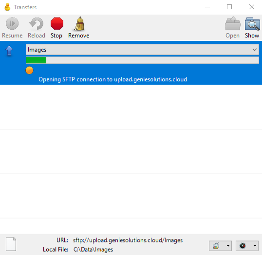 Using Cyberduck to upload data to Genie Solutions | Gentu Implementations
