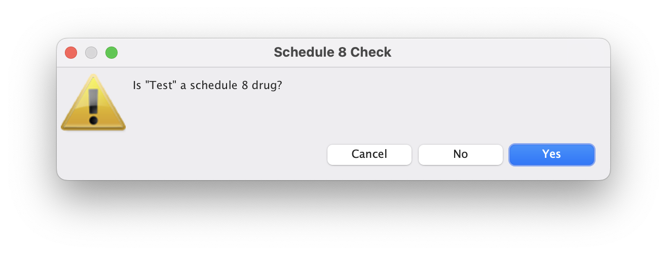 Schedule 8 Check when ePrescribing user-added drugs | Genie Support