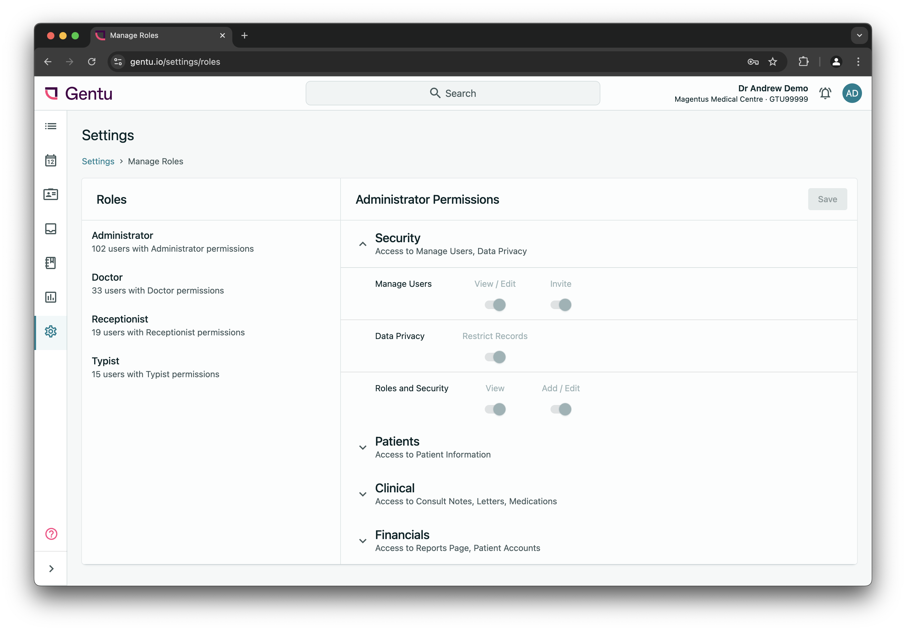Managing User Roles | Gentu Support