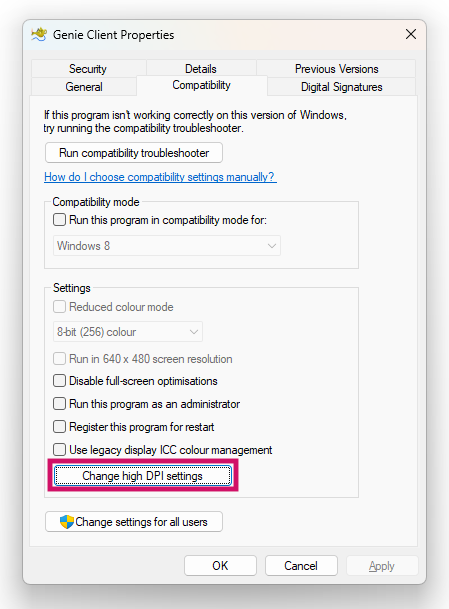 Display not scaling correctly in Genie v11 | Genie Support