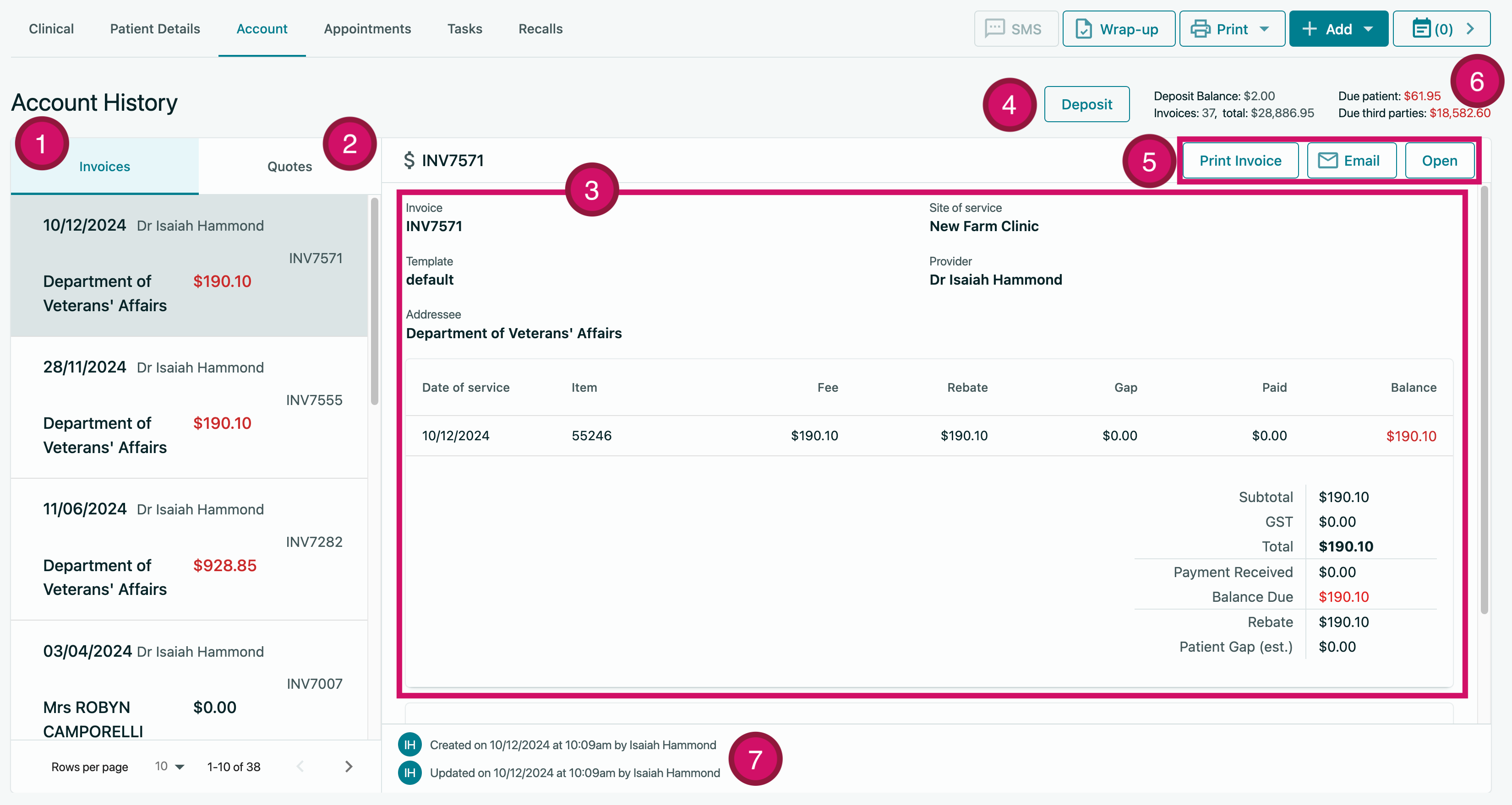 The Patient > Account tab | Gentu Support