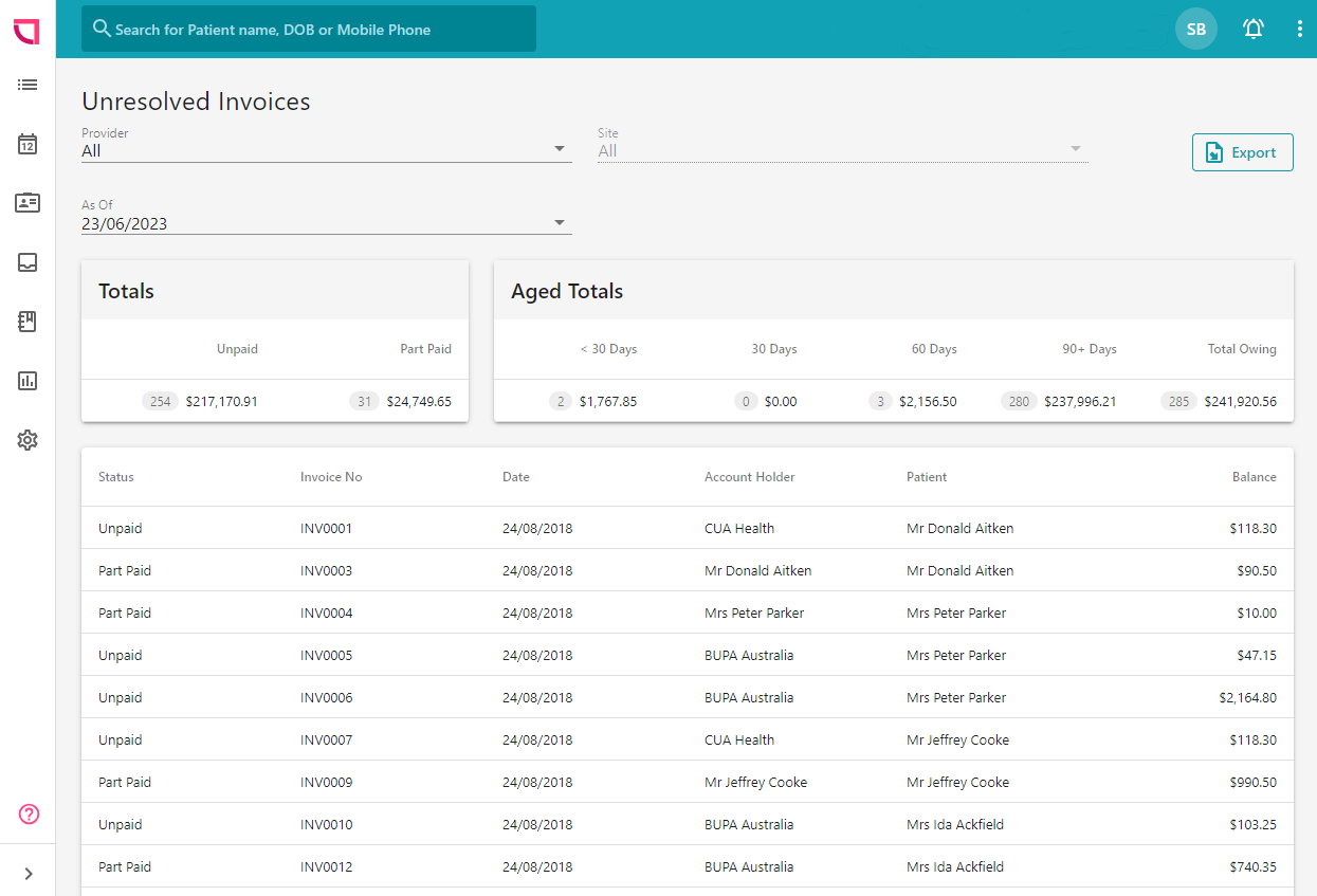 Unresolved Invoices | Gentu Support