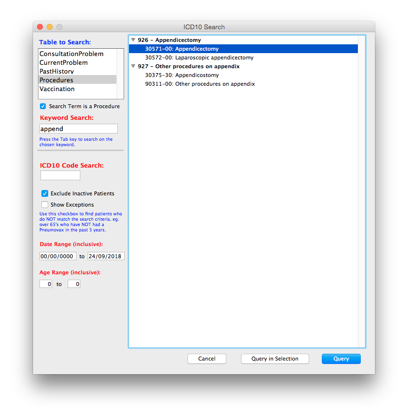 ICD10 and ICPC Searching in the Patient List | Genie Support