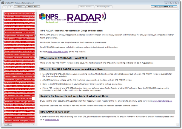 National Prescribing Service (NPS) and Genie | Genie Support