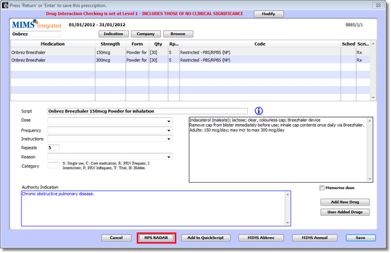 National Prescribing Service (NPS) and Genie | Genie Support