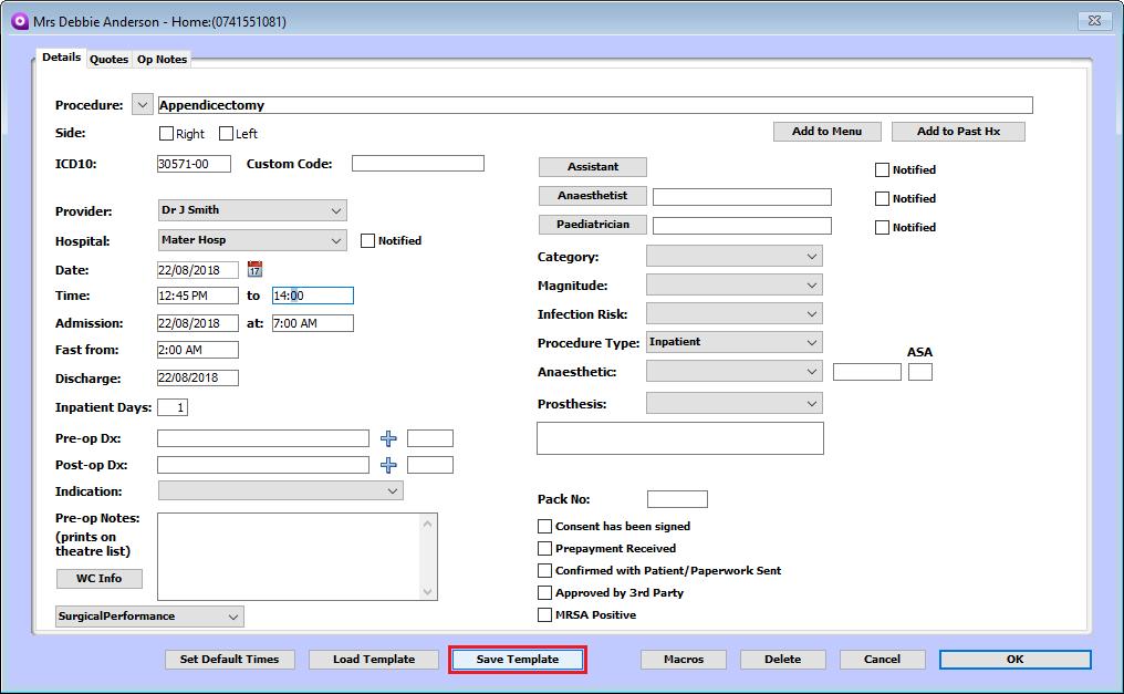 Procedure templates | Genie Support