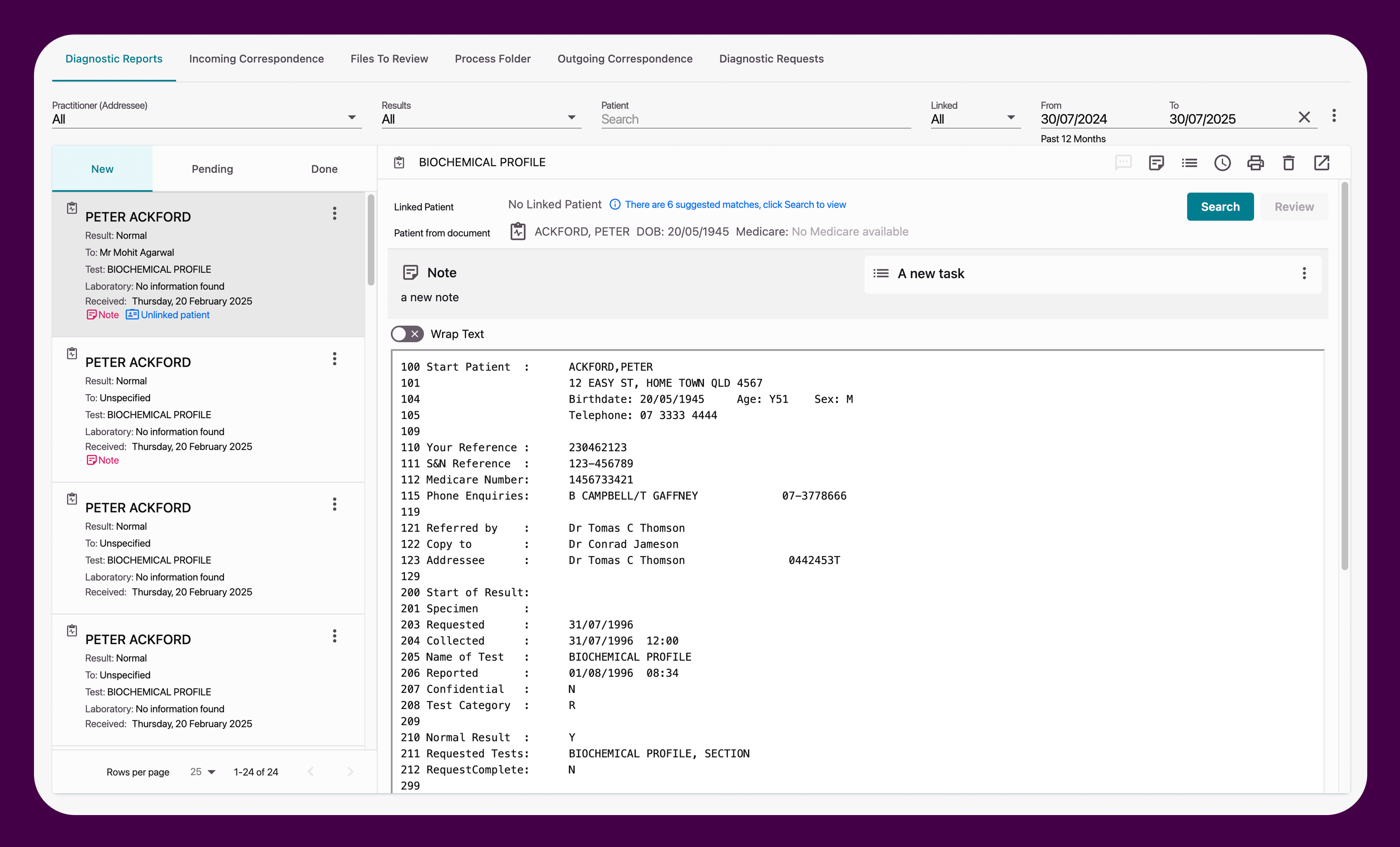 Managing incoming results and letters | Gentu Support