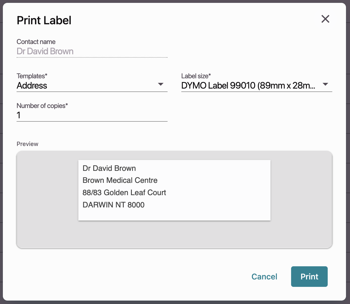 Address Book Labels | Gentu Support