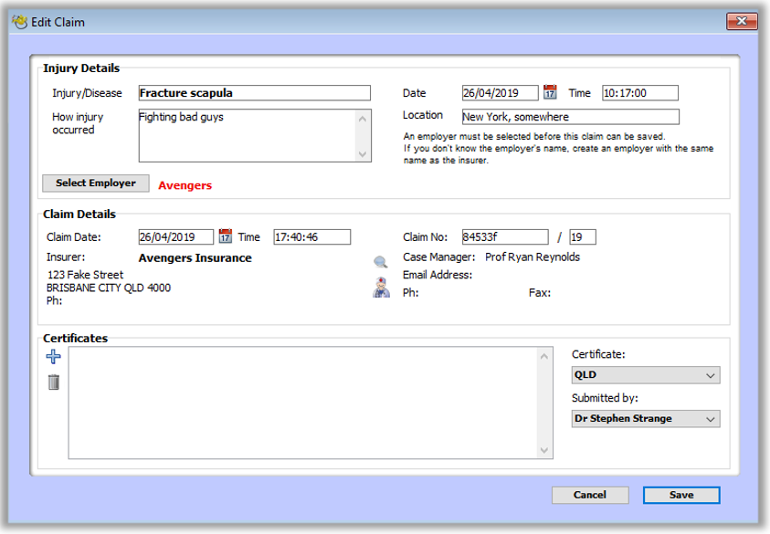 Creating Workcover Claims | Genie Support
