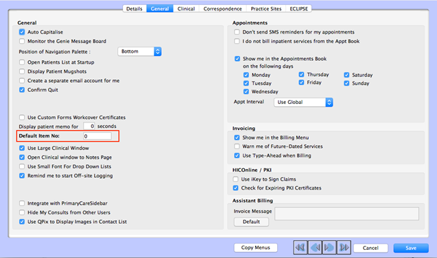 The Items to Charge Window | Genie Support