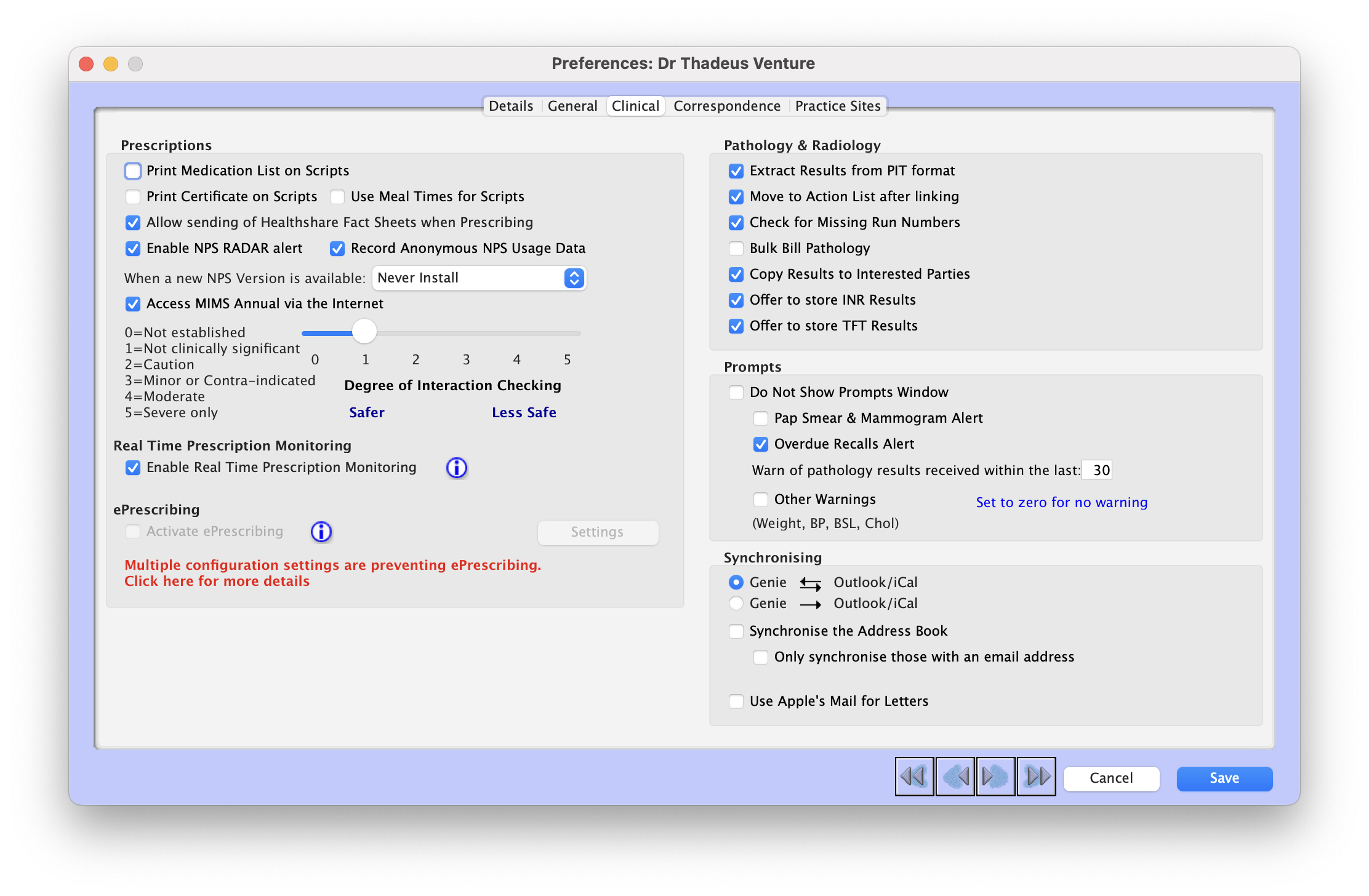 Configuring User Preferences | Genie Support