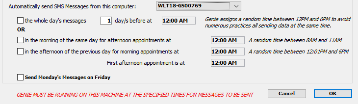 SMS Reminders | Genie Support