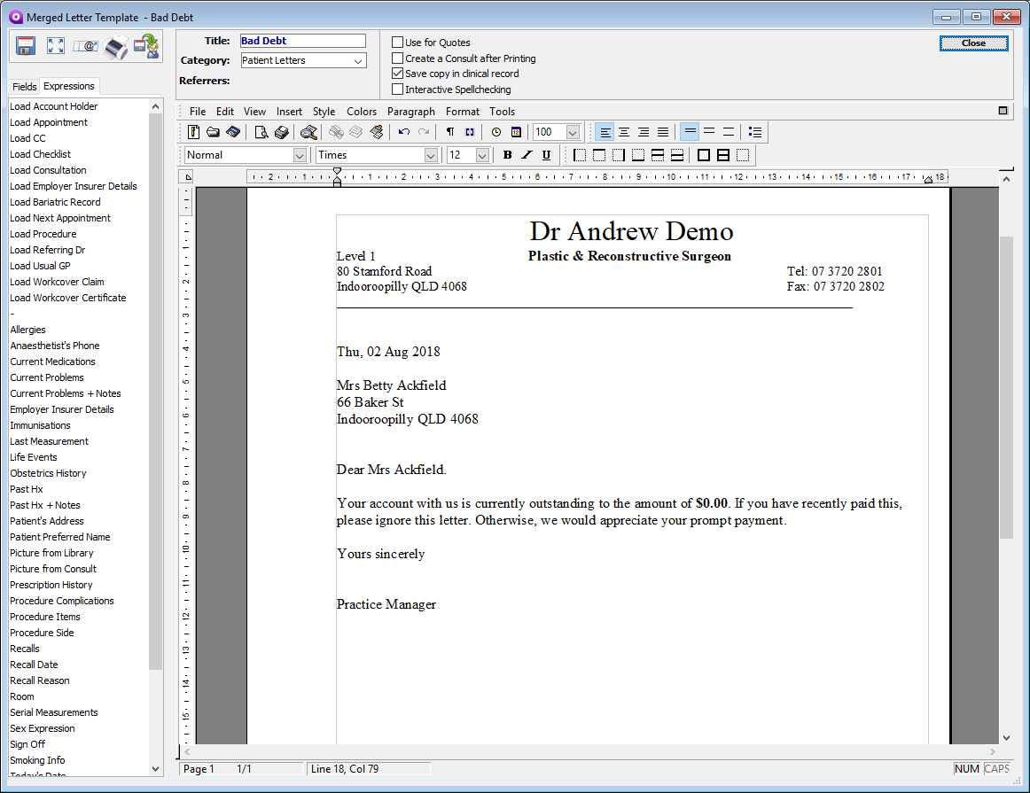 Customising Letter Templates | Genie Support