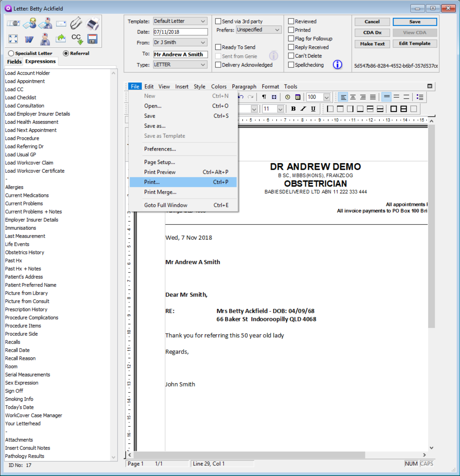 Sending Letters as PDF | Genie Support