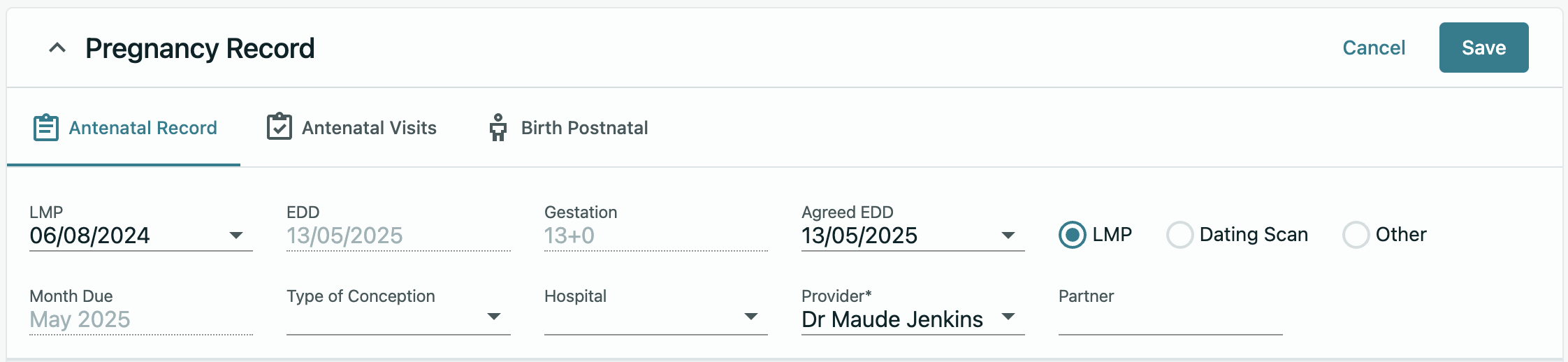 Adding and managing pregnancy records | Gentu Support