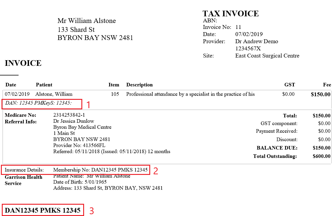 Including DAN & PM KeyS on Invoices and Pathology Requests | Genie Support