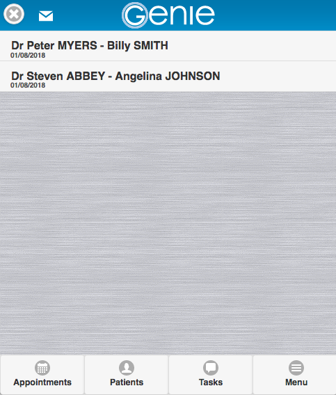GenieWeb Menu options | Genie Support