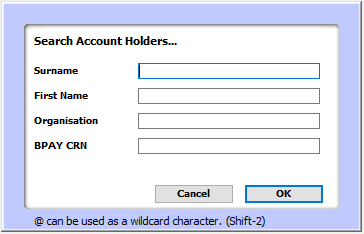 Account Holders Window | Genie Support