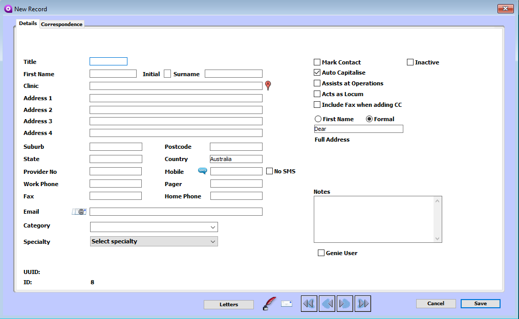 Configuring Electronic Correspondence | Genie Support