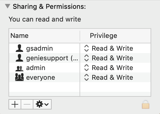 Operating System Permissions | Genie Support