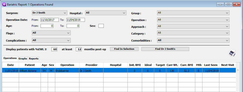 Bariatric Reports | Genie Support