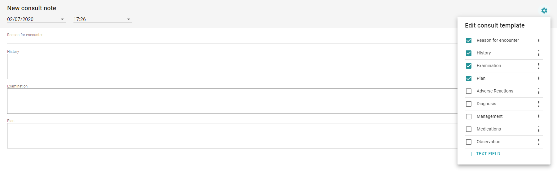 Custom Consult Note Templates | Gentu Support