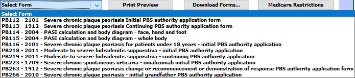 Dermatology Module PBS Forms | Genie Support