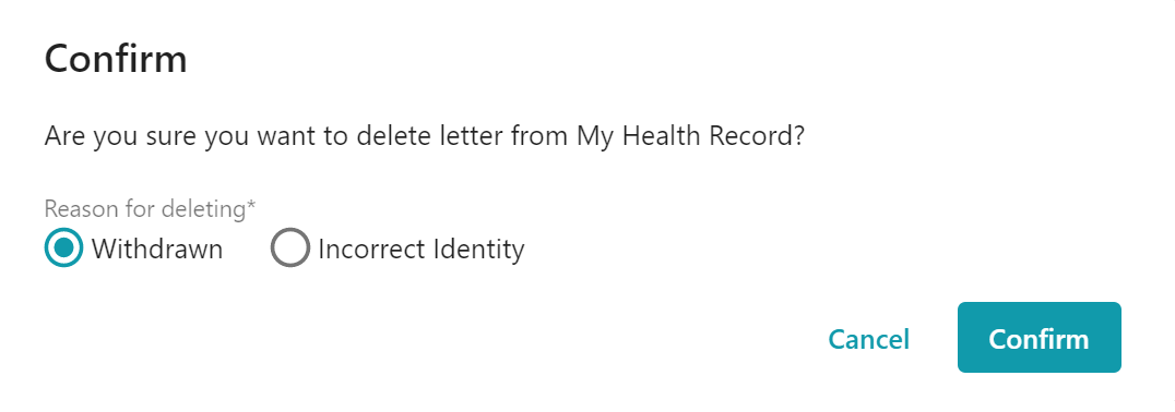 Deleting Superseding Letters In My Health Record