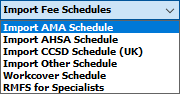 How do I import the AMA fee schedule? | Genie Support