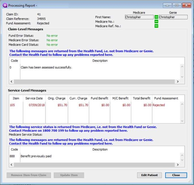 ECLIPSE Exception - All items fully unpaid | Genie Support