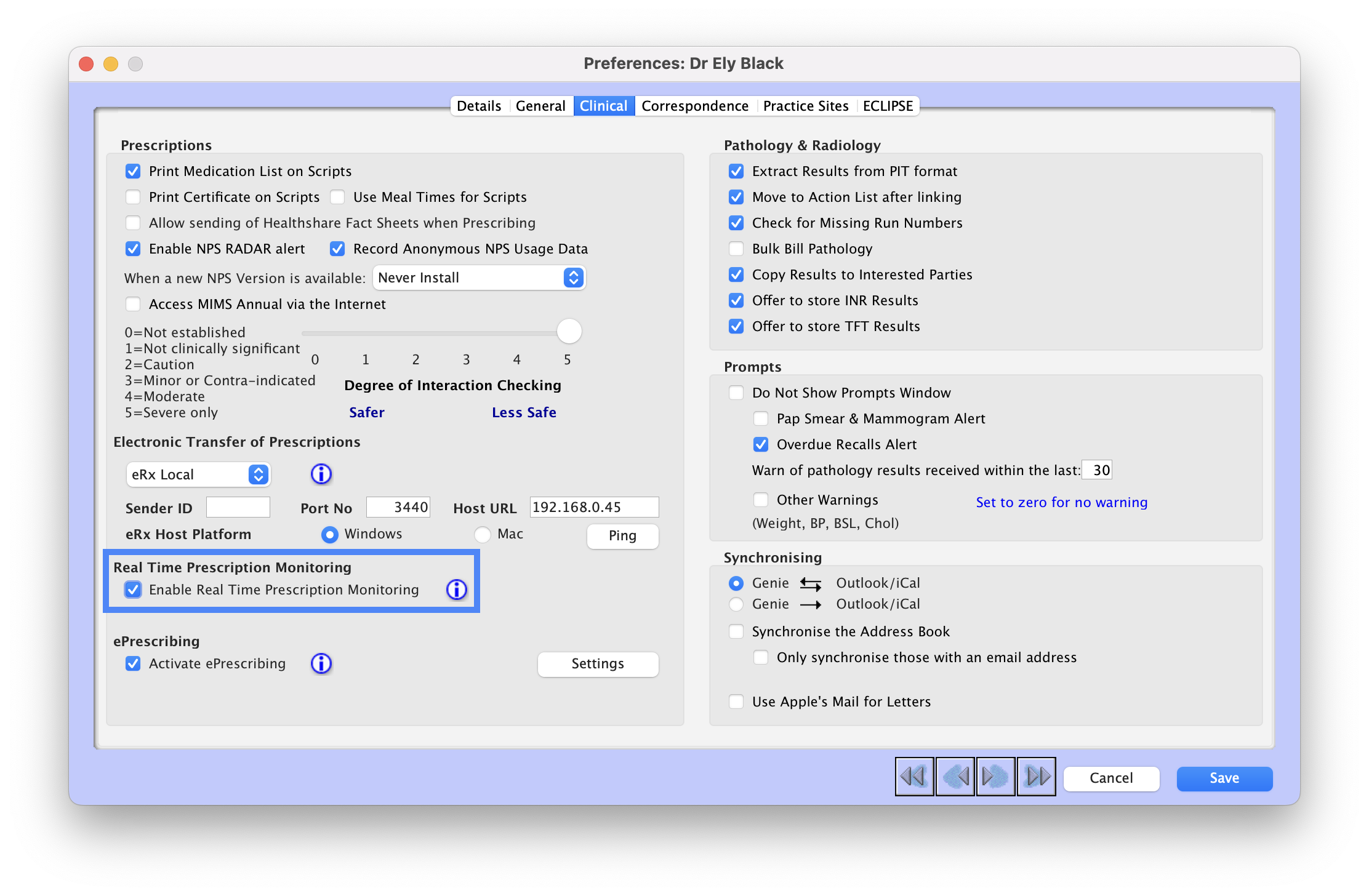 Real Time Prescription Monitoring (RTPM) | Genie Support