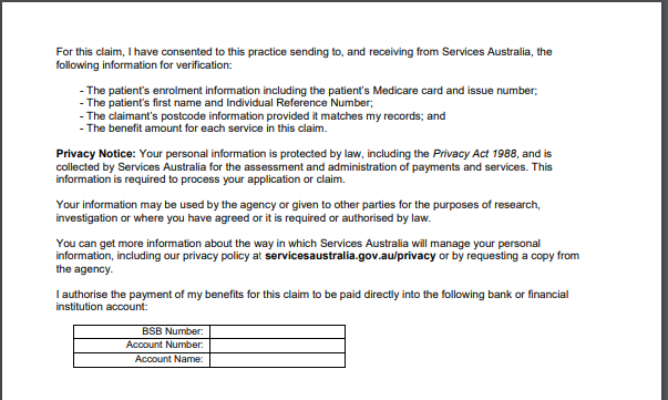 Patient Claims Lodgement Advice and Statement of Claim & Benefit ...