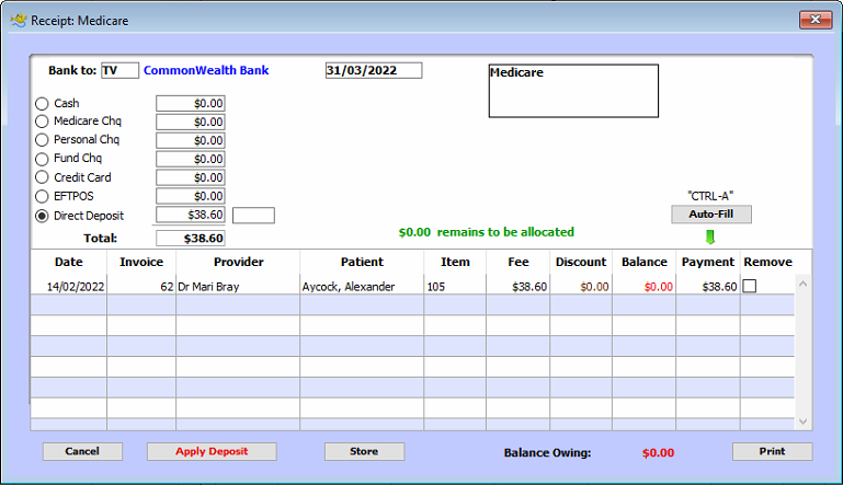 How do I receipt Bulk Bill / DVA claims? | Genie Support
